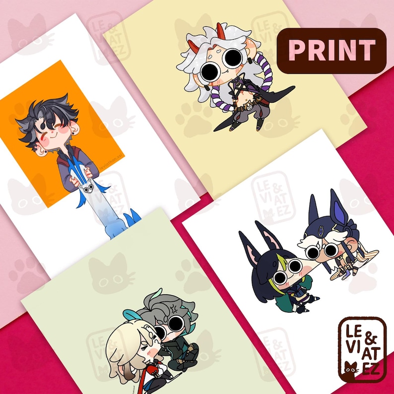 Genshin Impact Art Print Post Card Cynari, Kavetham - Etsy