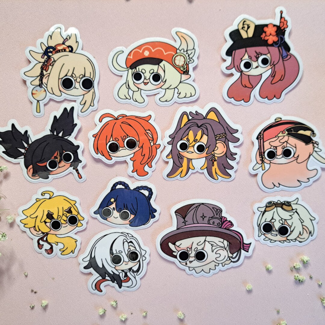 Genshin Impact Pyro Characters Vinyl Stickers - Etsy