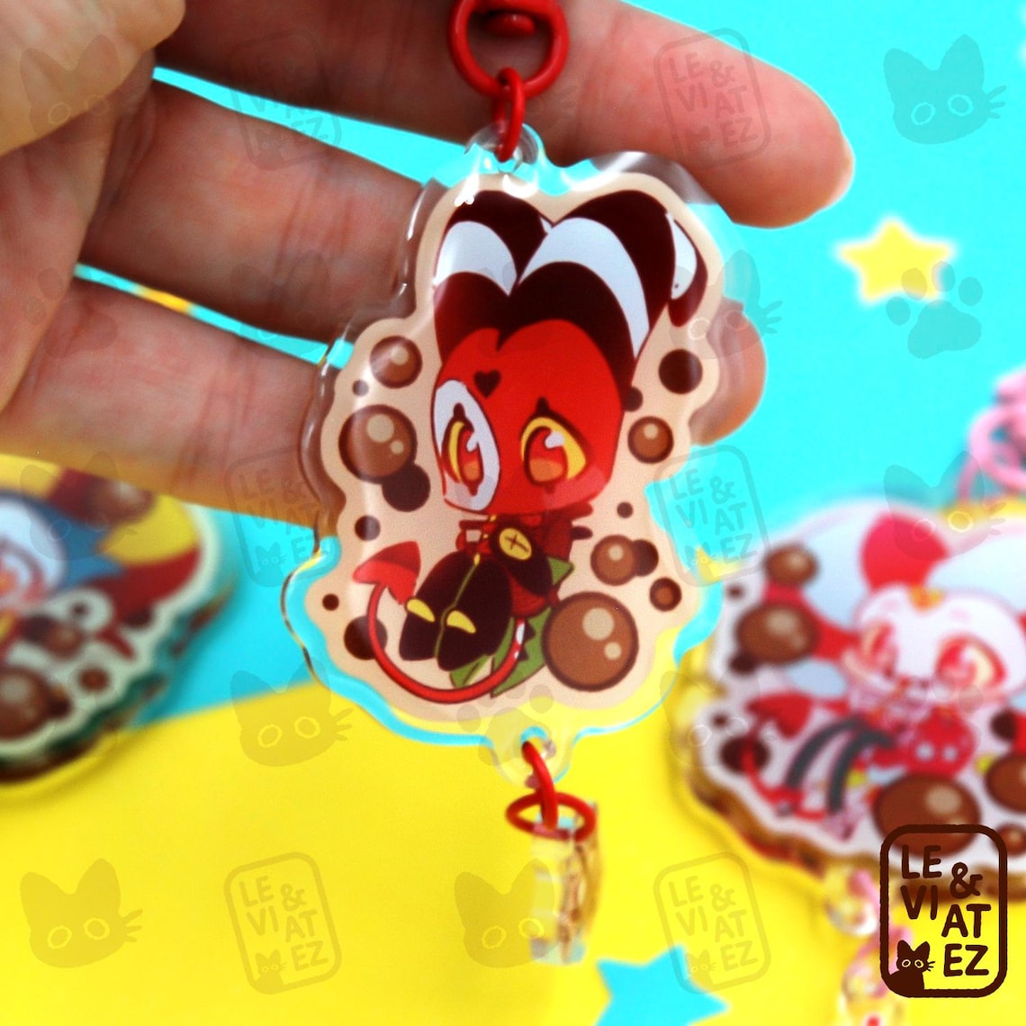 CIRCUS AU Boba Keychains - Stolas/blitz/fizzarolli | Helluva Boss - Etsy