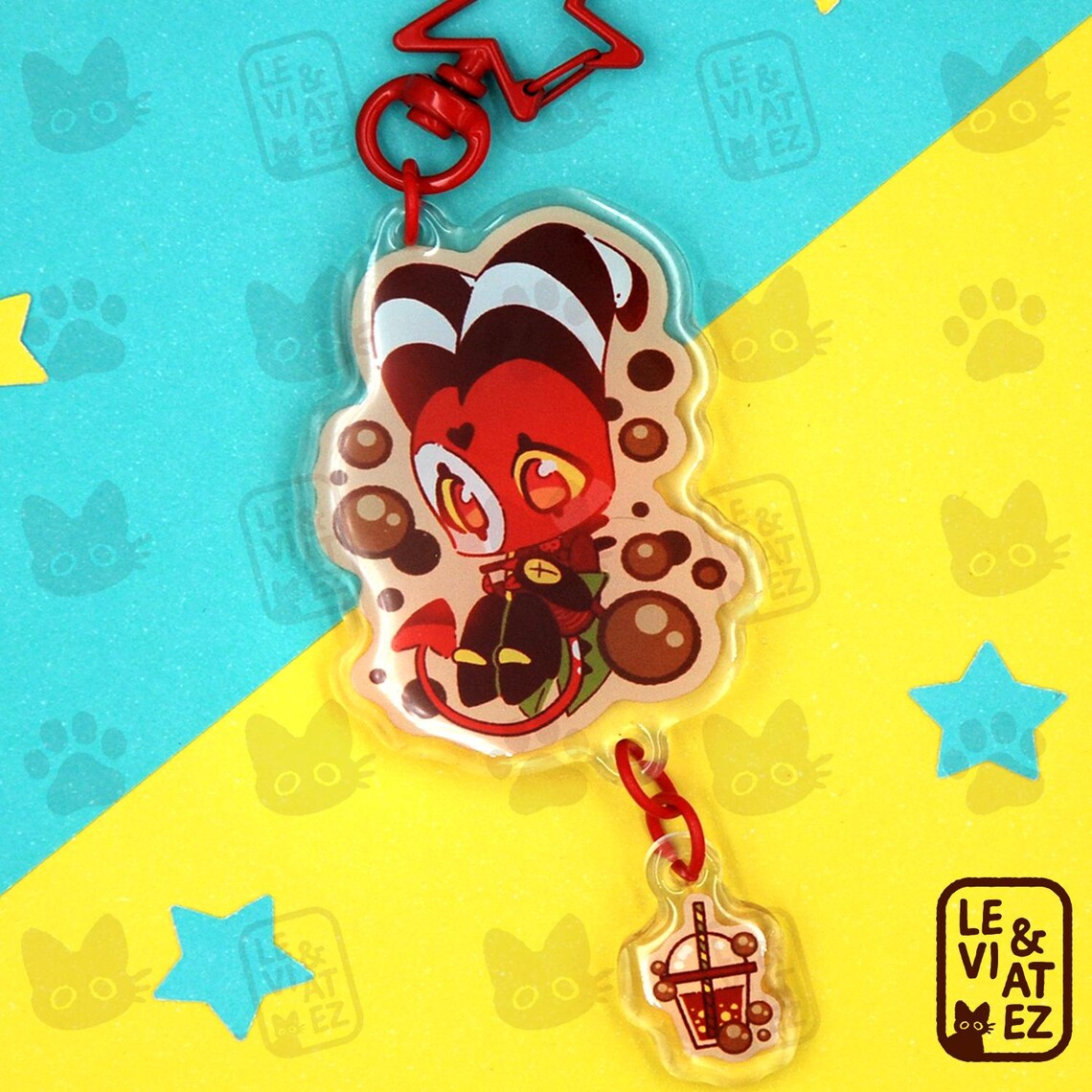 CIRCUS AU Boba Keychains - Stolas/blitz/fizzarolli | Helluva Boss - Etsy