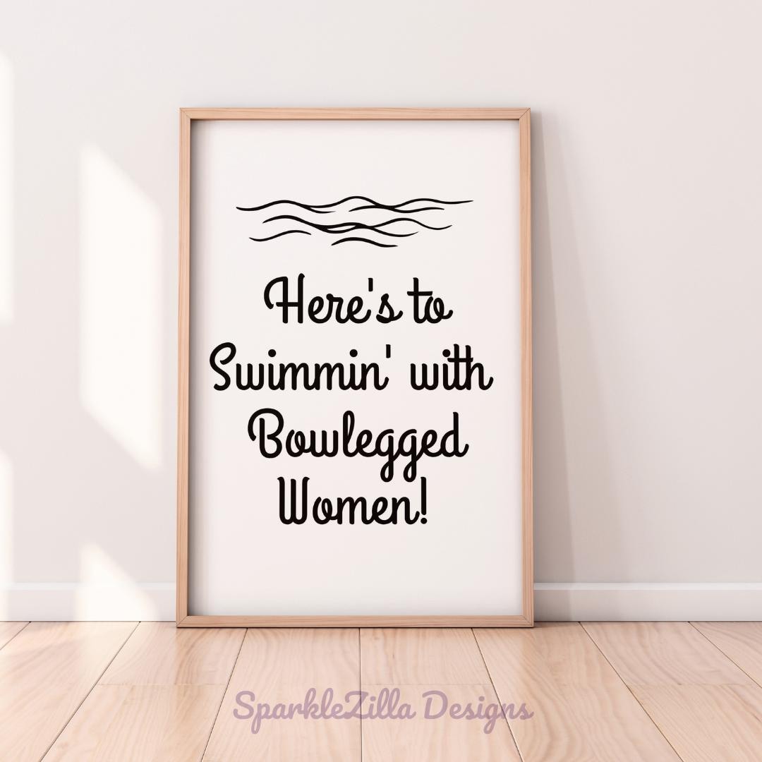 Jaws Quote Printable Wall Art – “swimmin With Bowlegged Women” Minimal ...