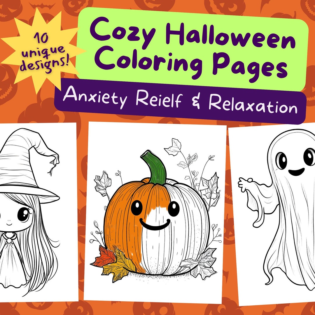 Cozy Fall Coloring Page | Adult Coloring Book for Autumn | Cozy Autumn ...