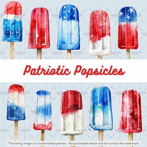Patriotic Popsicle Clipart | Ice Cream Svg | for Commercial Use ...