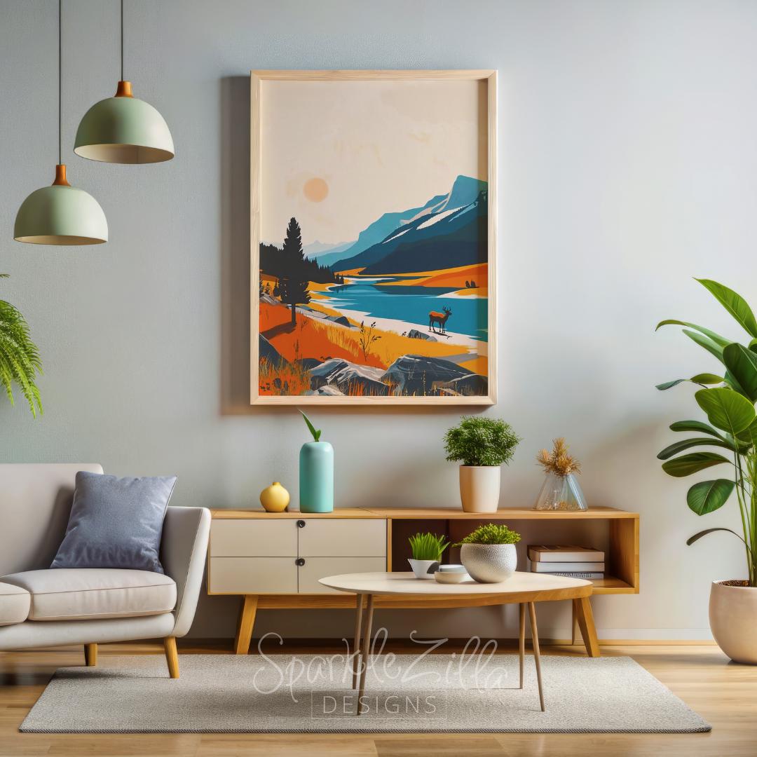 Yellowstone National Park Wall Art | Vintage Style | Nature Wall Decor ...