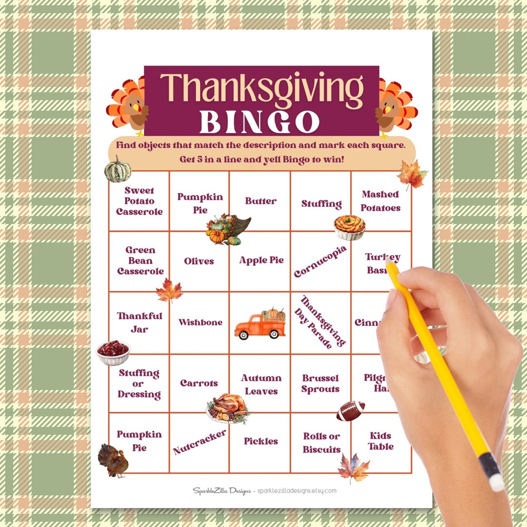 Thanksgiving Bingo | Thanksgiving Family Party Game | Fall Bingo ...
