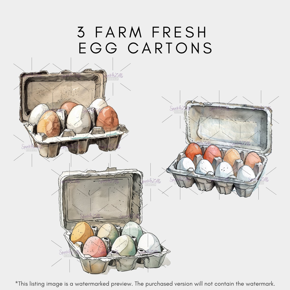 25 PNG Watercolor Quirky Farm Animal Clipart Quirky Chicken Clipart PNG ...