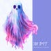 Neon Pink and Blue Ghost Clipart | Transparent Background | Digital ...