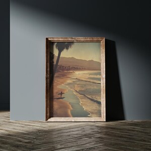Vintage Retro Beach Print | Gallery Quality | Surfing Decor | Printable ...