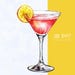 Cosmopolitan Cocktail Watercolor Clipart | Cocktail Recipe | Classic ...