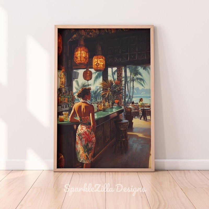 Retro Tiki Poster - Etsy