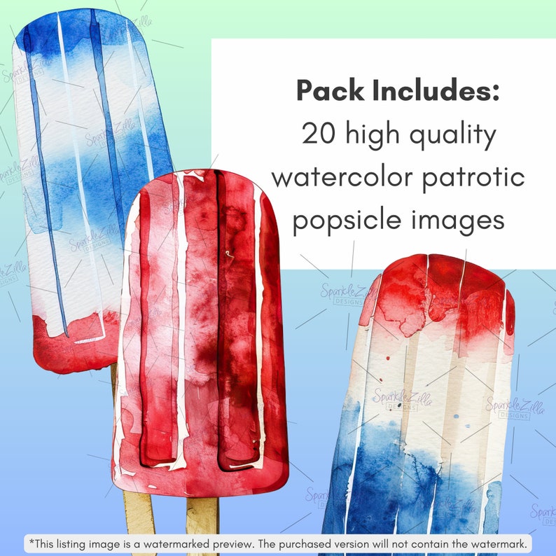 Patriotic Popsicle Clipart | Ice Cream Svg | for Commercial Use ...