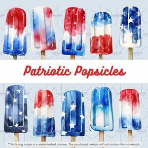 Patriotic Popsicle Clipart | Ice Cream Svg | for Commercial Use ...