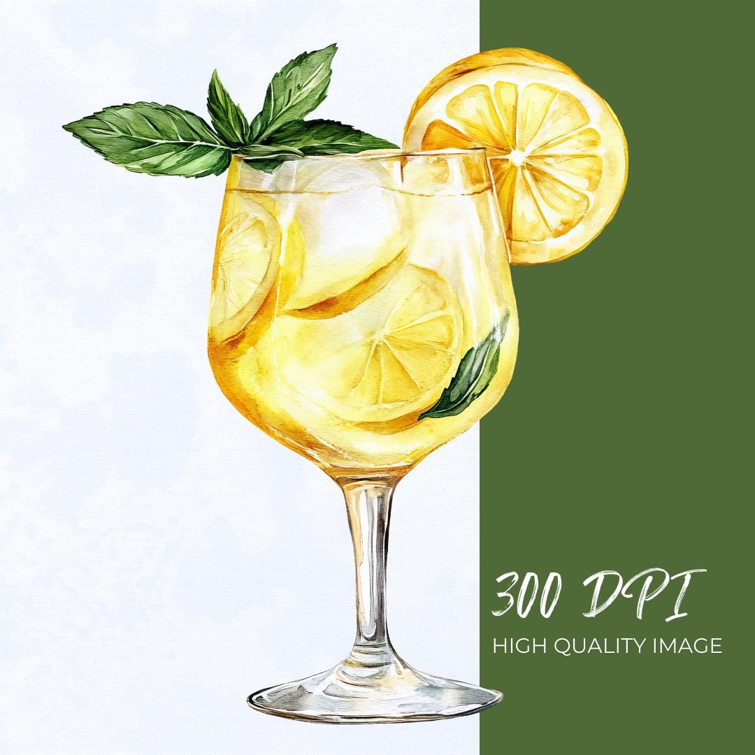 Limoncello Spritz Cocktail | Girly Cocktail PNG | Lemon Cocktail ...