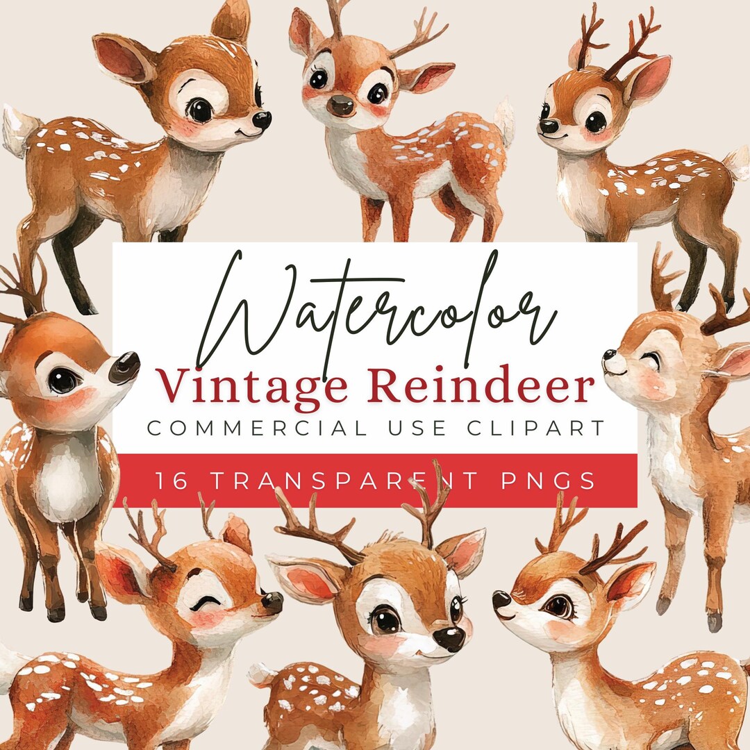 Vintage Reindeer SVG | Nostalgic Reindeer PNG | Vintage Reindeer ...