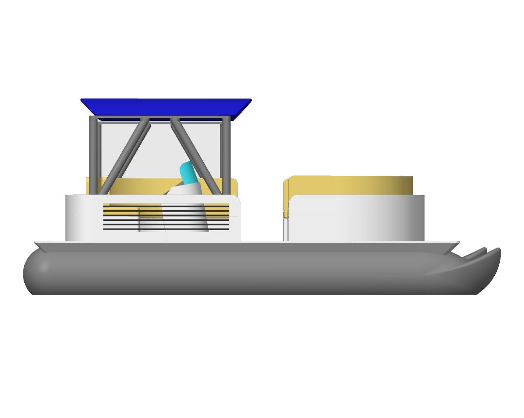 Pontoon Boat Model - Etsy