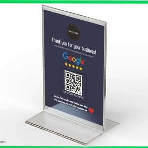 Google Review Sign, Ask for Review QR Code Sign Canva Template, Review ...