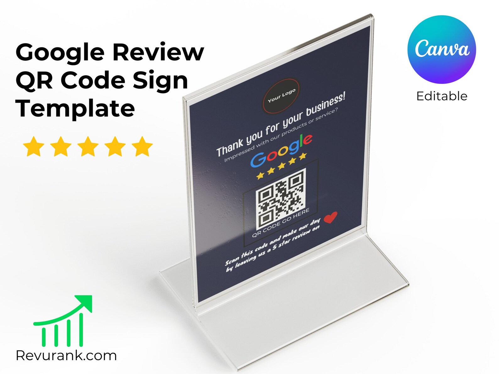 Review QR Code Sign, Google Review Sign, Ask for Review QR Code Canva ...