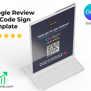 Review QR Code Sign, Google Review Sign, Ask for Review QR Code Canva ...