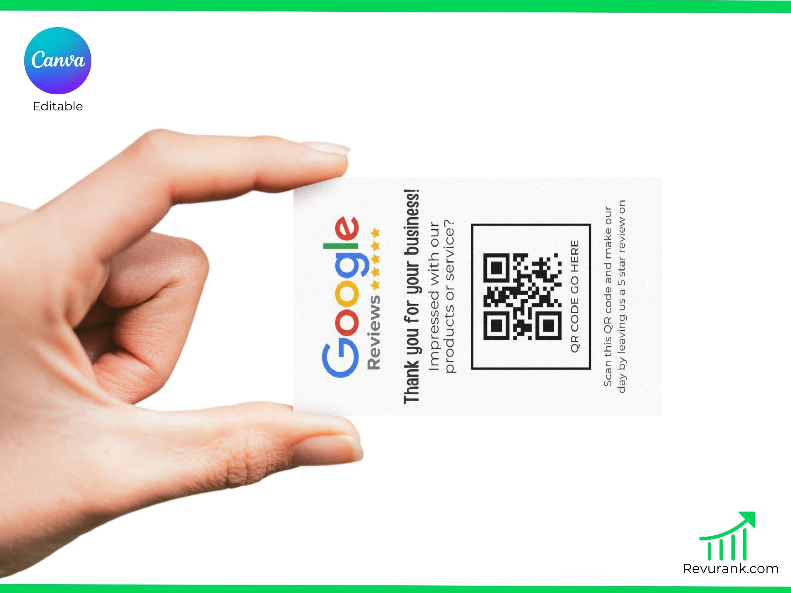 Google Review Card Template, Google Review Qr Code Card, Leave Us A ...