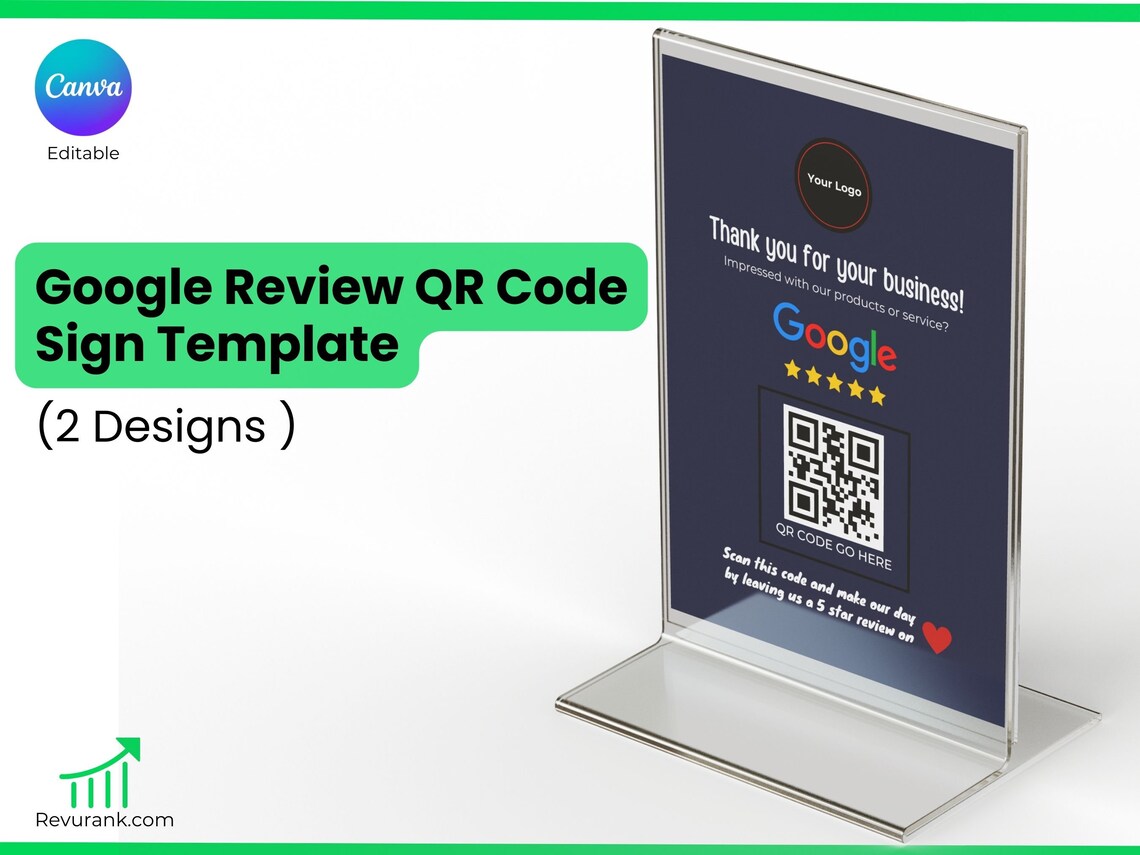 Review QR Code Sign, Google Review Sign, Ask for Review QR Code Canva ...