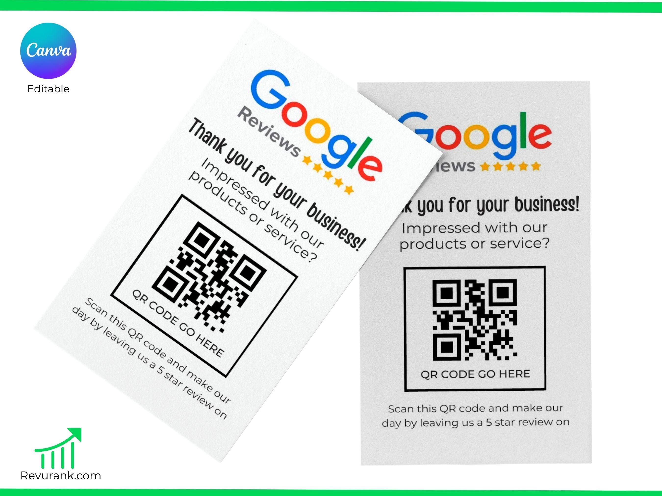 Google Review Card Template, Google Review Qr Code Card, Leave Us A ...