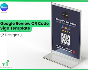 Ask for Review QR Code Sign, Google Review Sign, Business Review Us ...