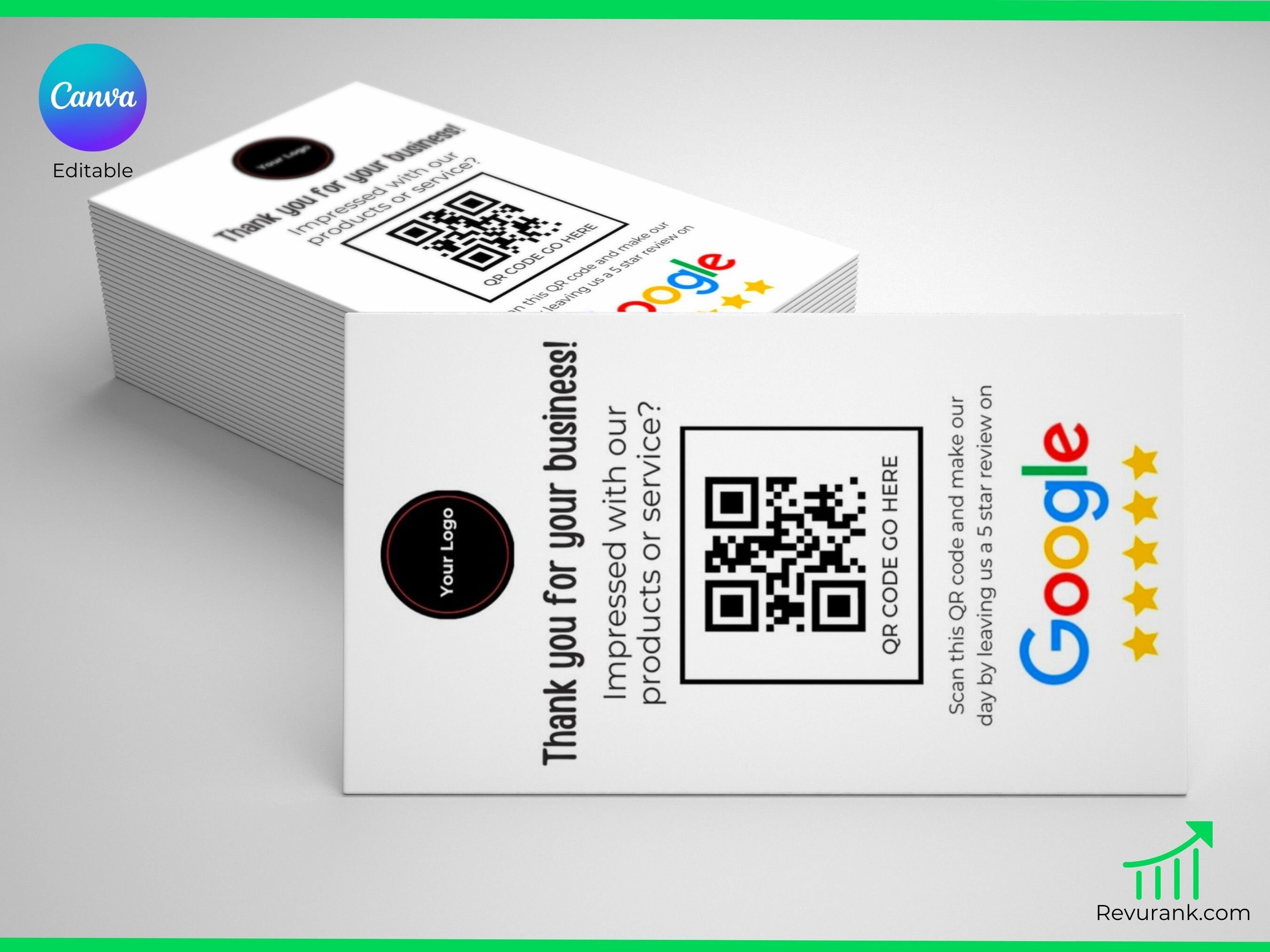 Google Review Card Template, Google Review Qr Code Card, Leave Us A ...