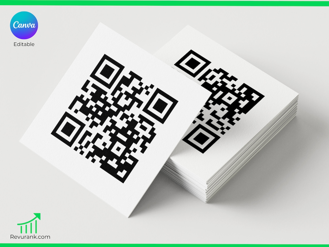 Thank You QR Code Business Card, Google Review Us Card, Business Card ...