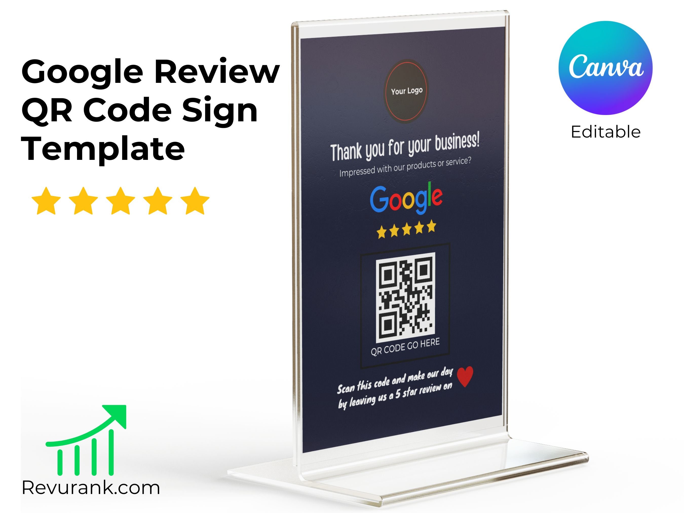 Review QR Code Sign, Google Review Sign, Ask for Review QR Code Canva ...