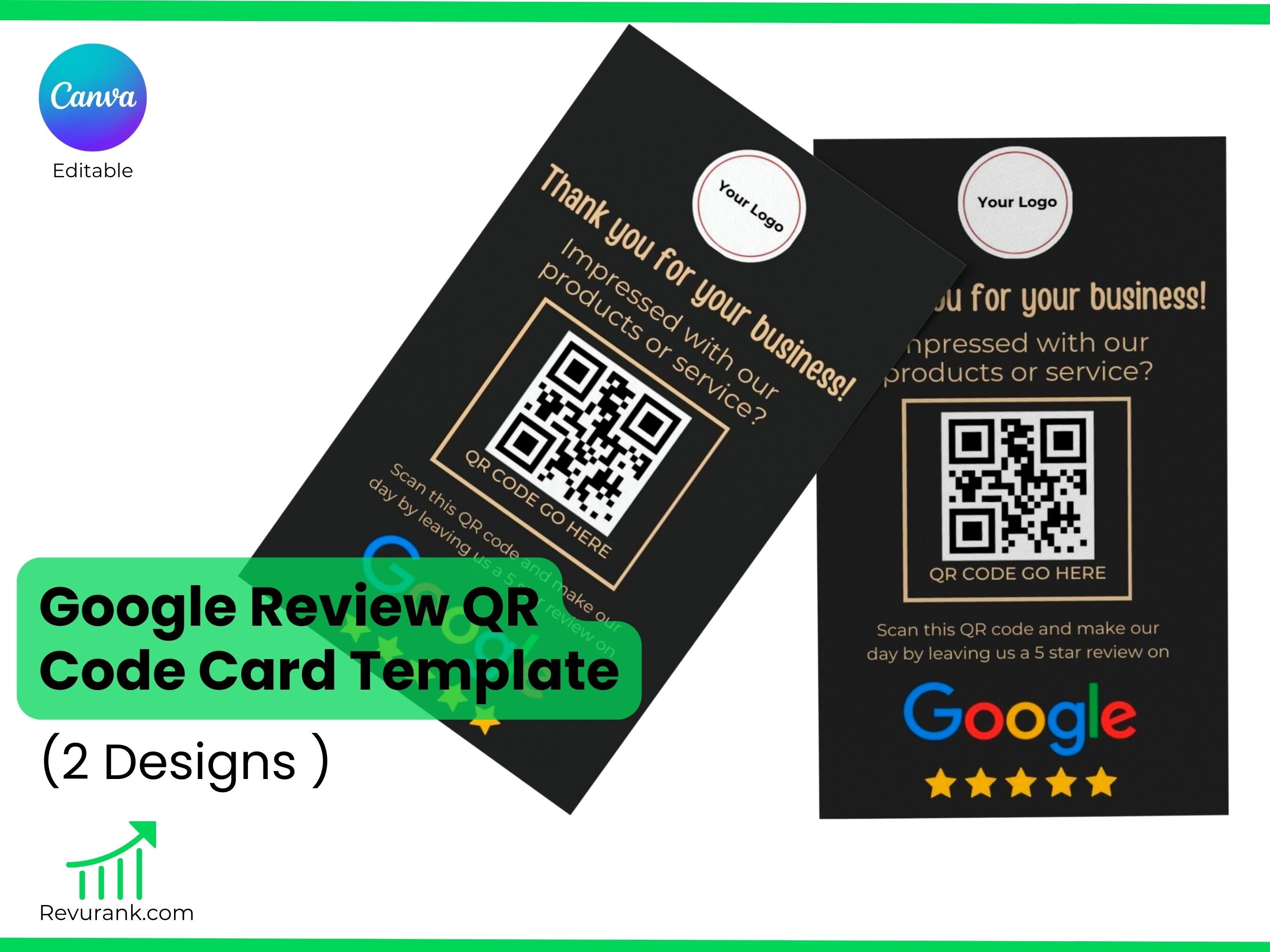 Google Review Qr Code Card, Google Review Card Template, Leave Us A ...