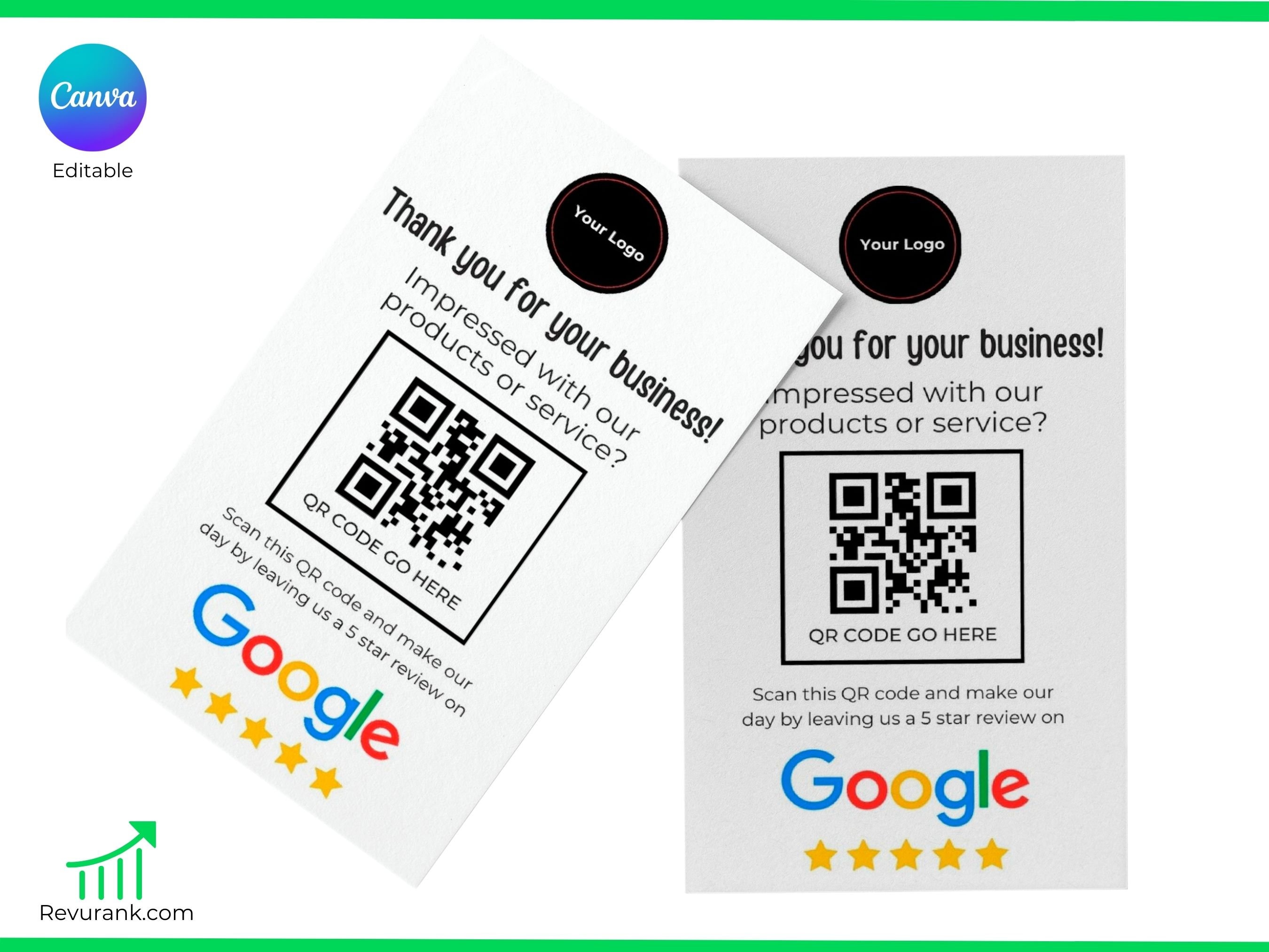 Google Review Card Template, Google Review Qr Code Card, Leave Us A ...