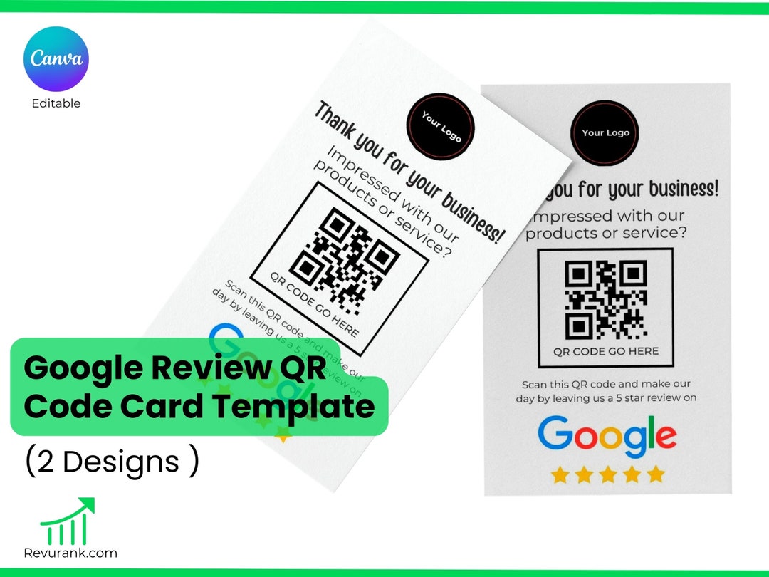 Google Review Card Template, Google Review Qr Code Card, Leave Us A ...