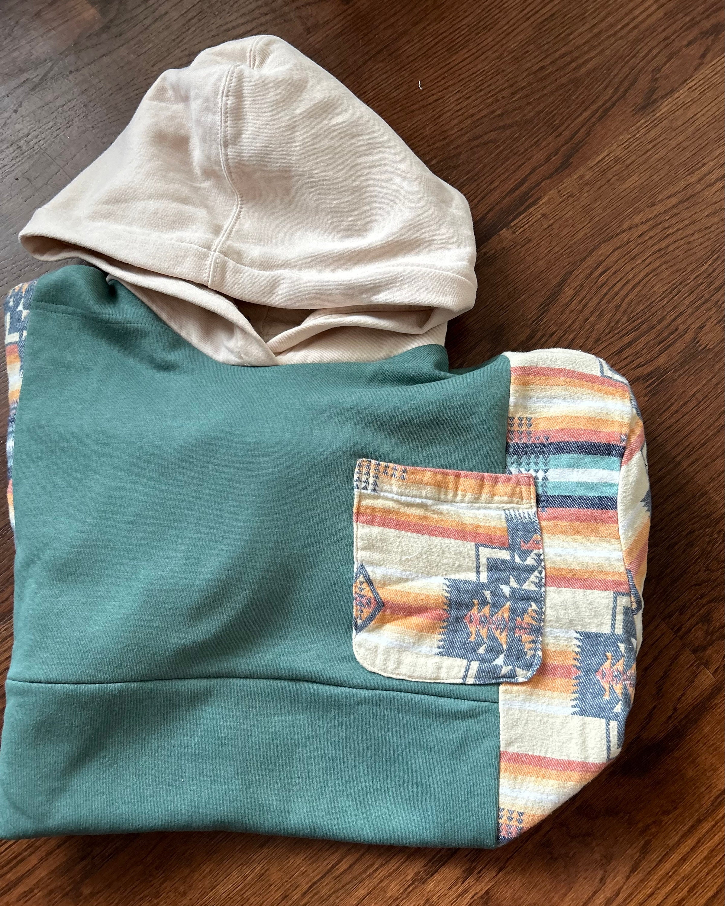 Upcycled Hoodie Patchwork Sweatshirt Handmade Clothes Sustainable ...