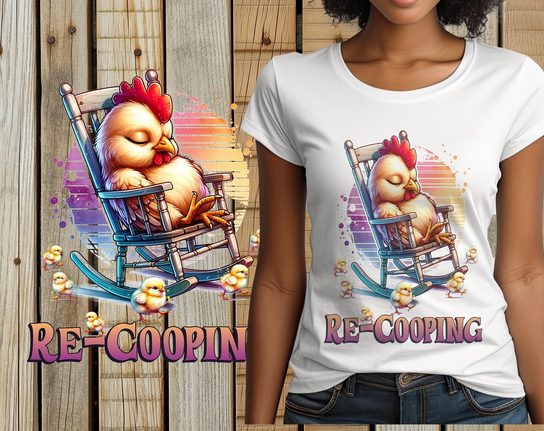 Re-cooping Funny Punny Sleeping Chicken Graphic - DTF or Sublimation ...