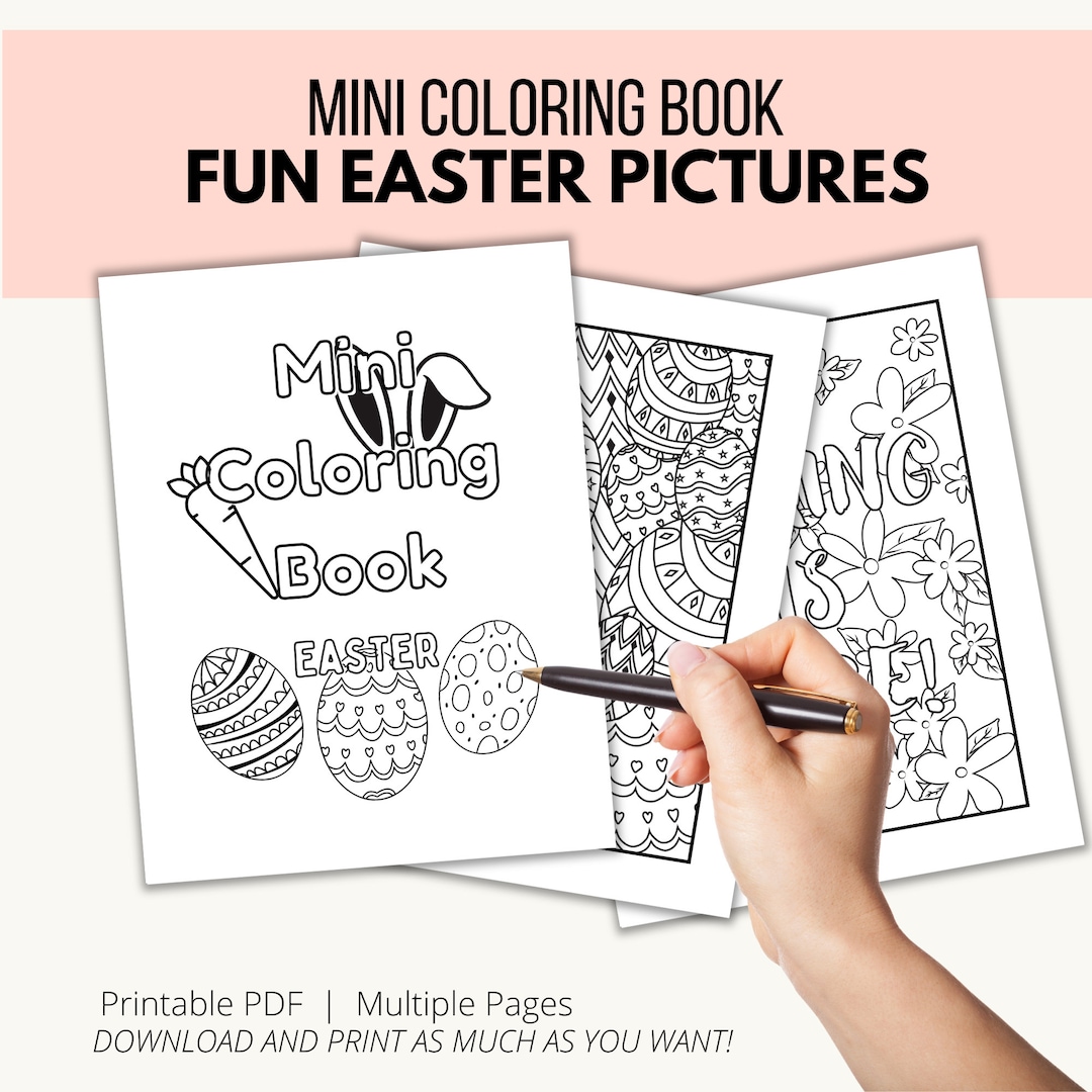 Easter Coloring Book, Spring Coloring Book, Mini Coloring Book ...