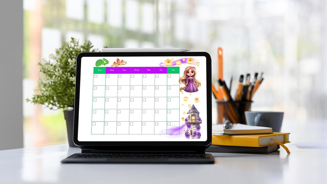 Disney Princess Rapunzel Calendar | Tangled | Digital Download | Vacay ...