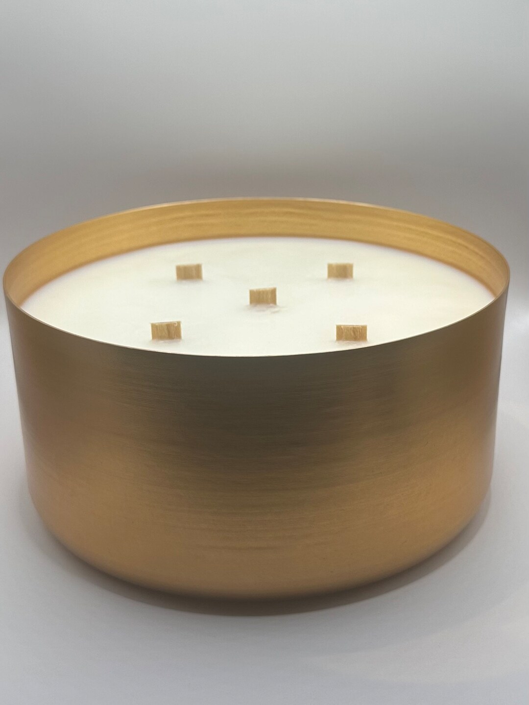 Large Gold Candle 5 Wood Wick Candle Centerpiece Candle Lavender ...