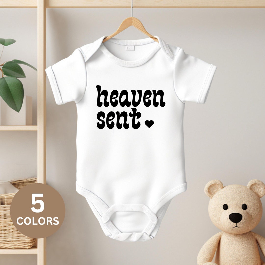 Heaven Sent Baby Onesie®, Retro Baby One Piece, Baby Bodysuit, Baby ...