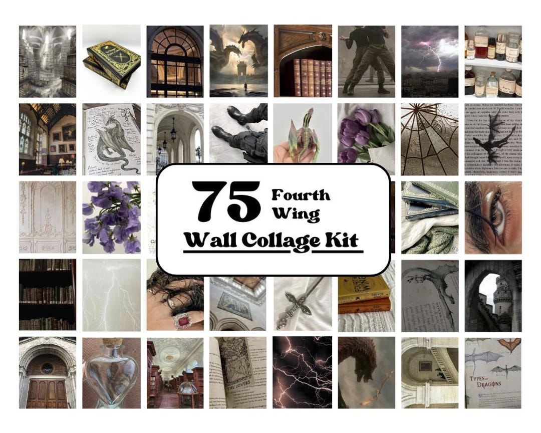 Fourth Wing Collage Kit | Book Decor Aesthetic | Book Decor | Book ...