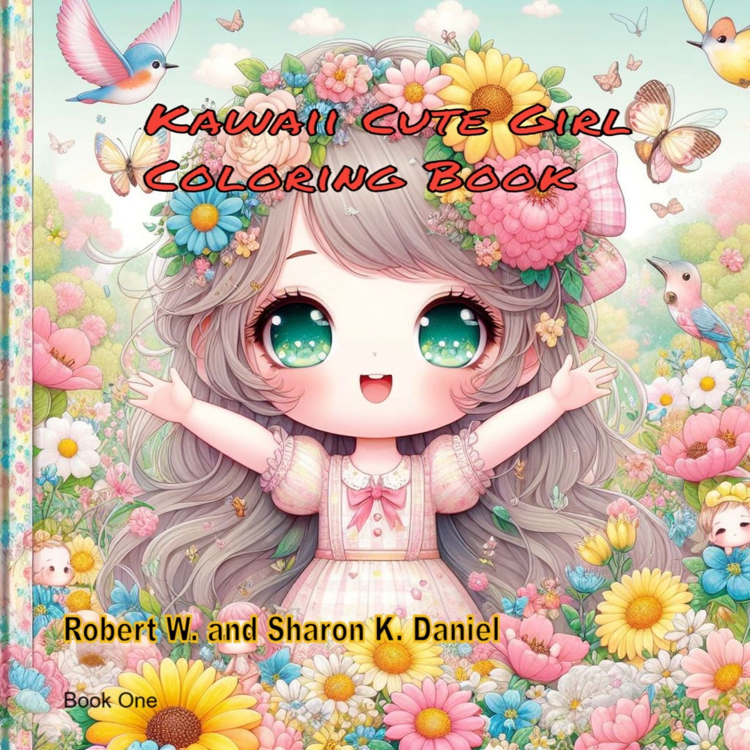Kawaii Cute Girl Dolls Coloring Book - Etsy