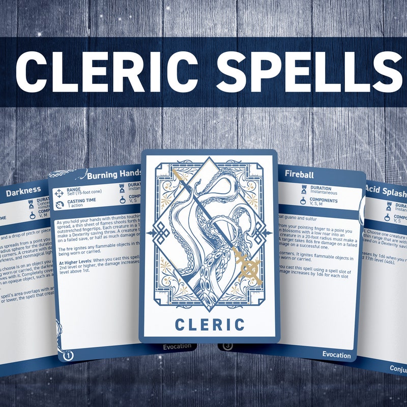 2024 Dnd Spell Cards - Etsy