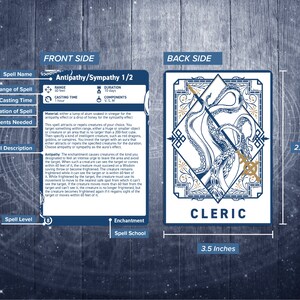 Dnd Cleric Spell Cards | Dnd Spellbook | D&D Printable | Dungeons and ...