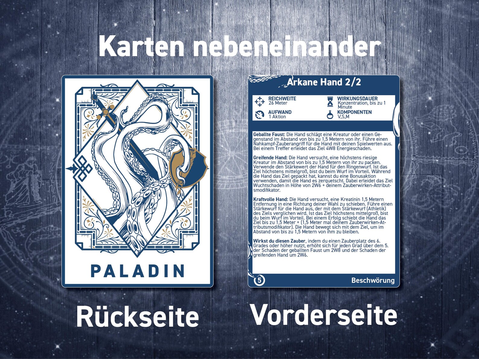 Paladin Spell Cards DND 5e: German Edition (printable PDF) - Etsy