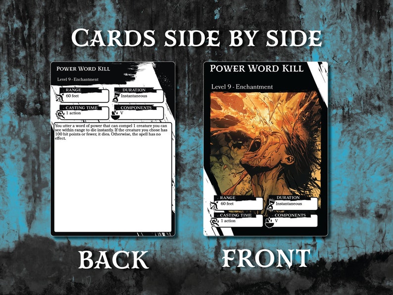Dnd Spell Cards | Level 9 Illustrated | Dungeons and Dragons 5e | D&d ...