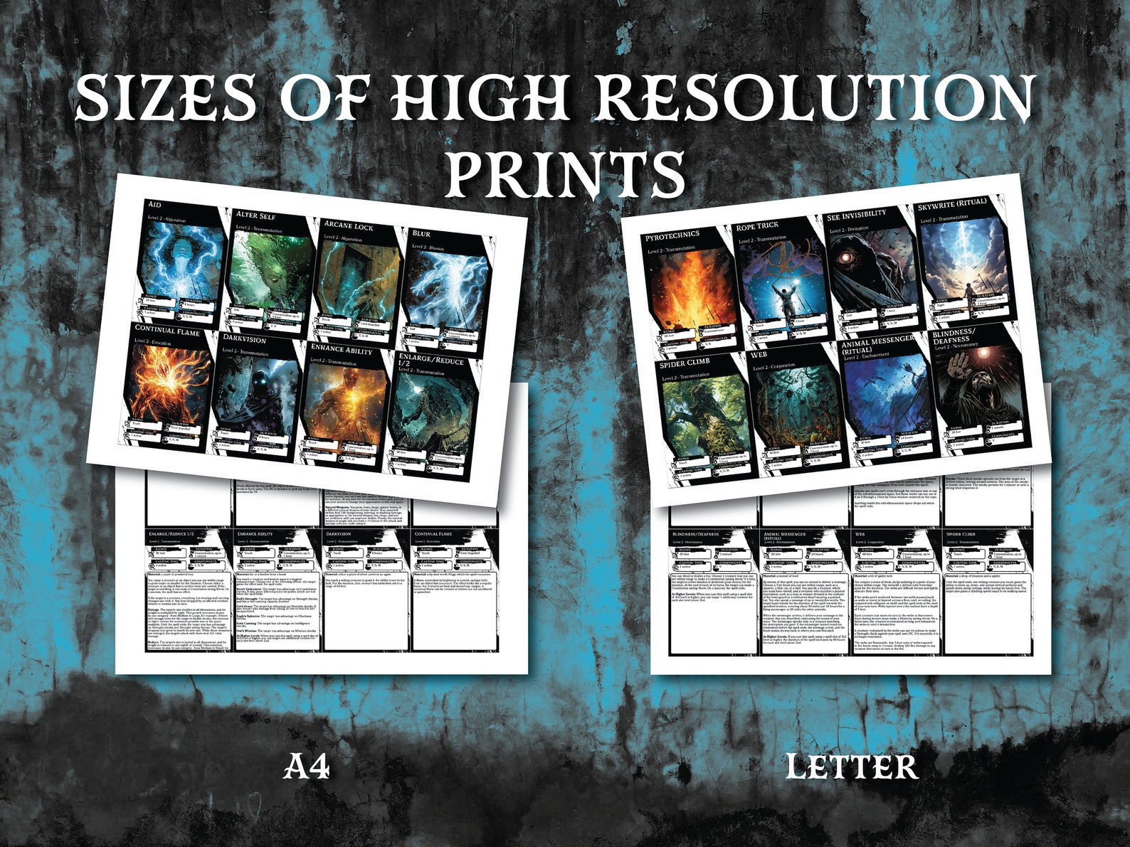 Dnd Spell Cards Bundle: All Classes, Levels 0-9 - Etsy