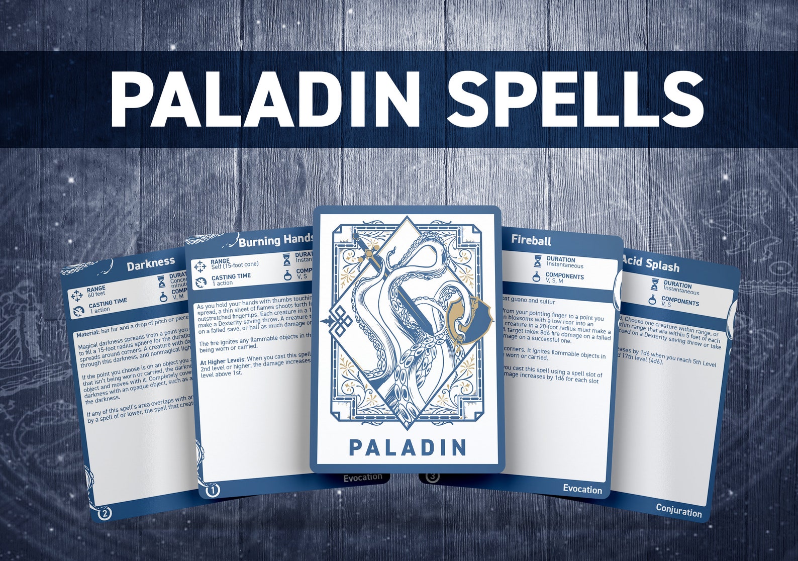 Dnd Paladin Spell Cards | Dnd Spellbook | D&D Printable | Dungeons and ...
