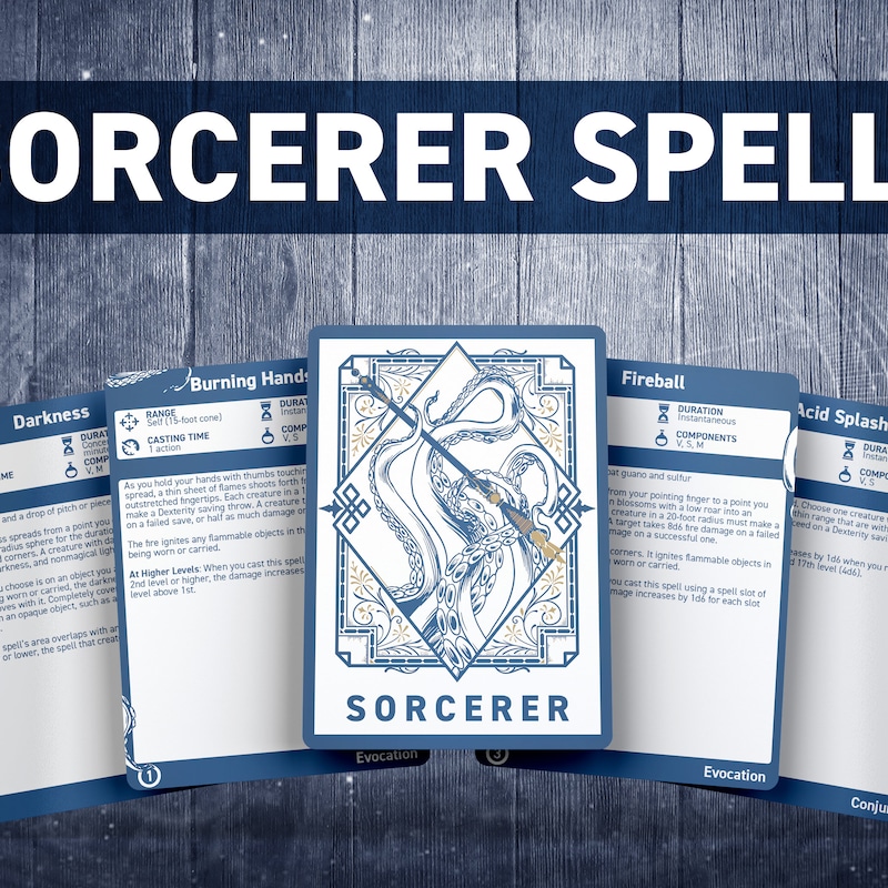 2024 Dnd Spell Cards - Etsy
