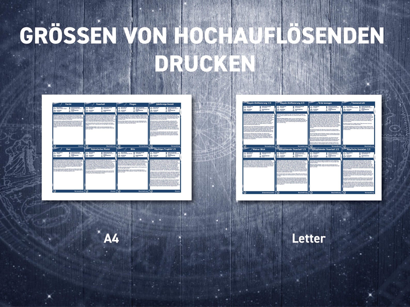 Druid Spell Cards DND 5E: German Edition (printable PDF) - Etsy