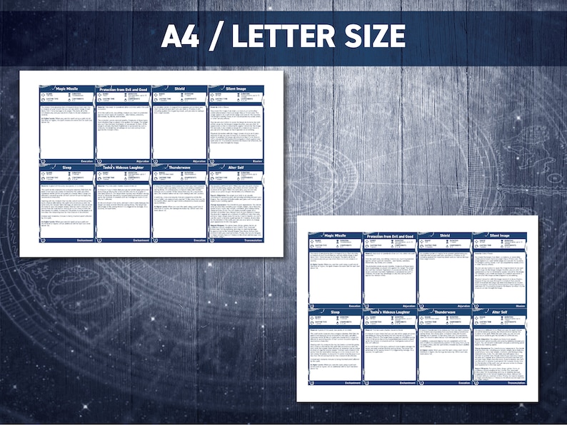 Dnd Rogue Spell Cards: Dungeons and Dragons 5e (printable) - Etsy
