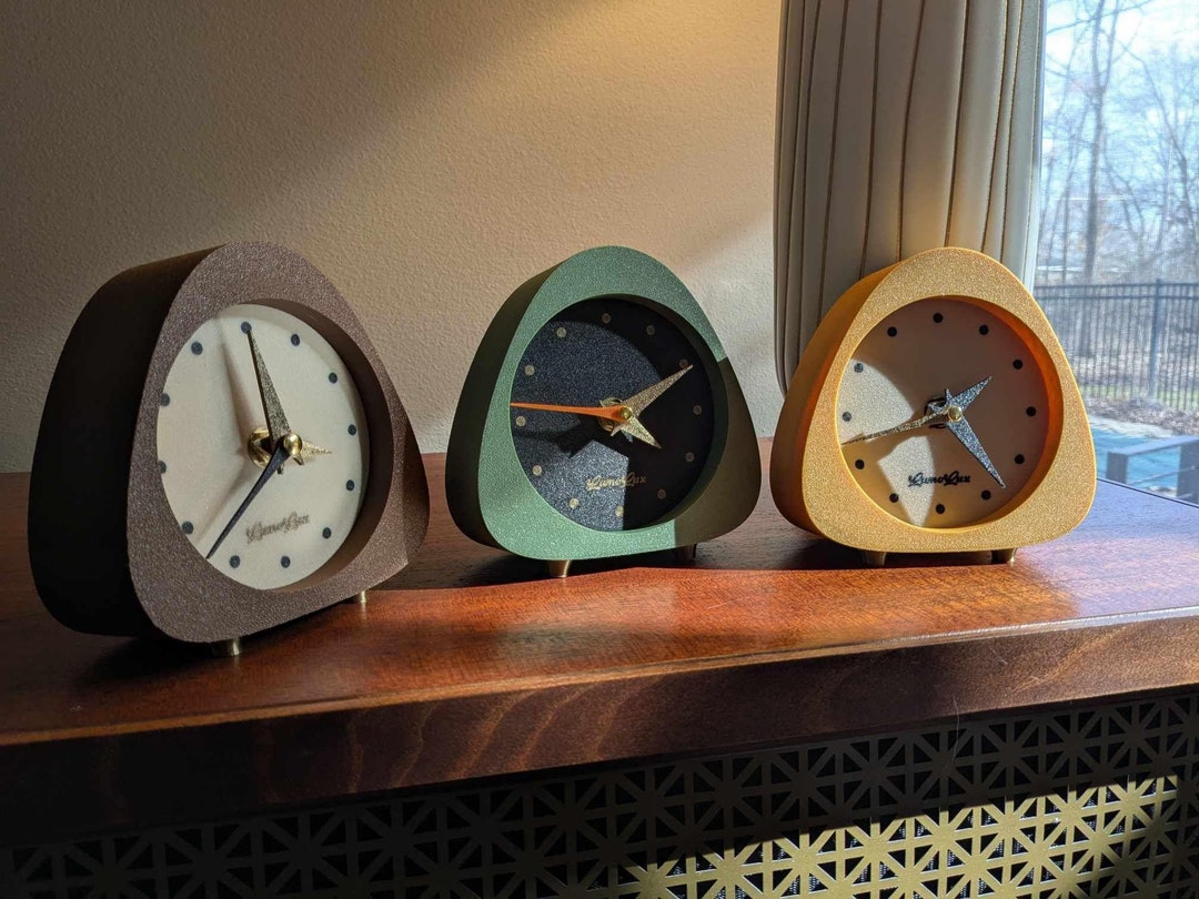 Mid Century Modern Desk Clock - for Office Desks, Side Tables, and ...